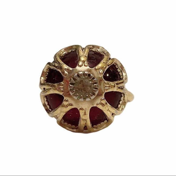 Sarah Coventry | Jewelry | Sarah Covvintage Dome Red Ring Size 5 | Poshmark